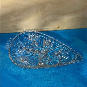 Kitchen | Vtg Pinwheel Glass Carrot Xmas Tree Shape Sectioned Relish ...